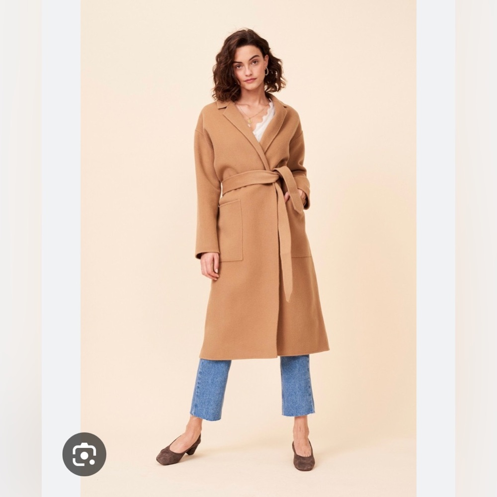 Rouje Philou Camel Belted Coat - Gem